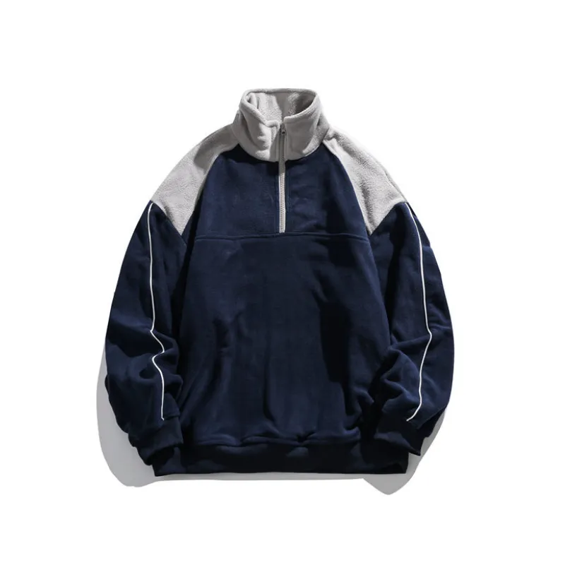 Fashionable Loose Thickened Vertical Collar Windproof Jacket - POIZON