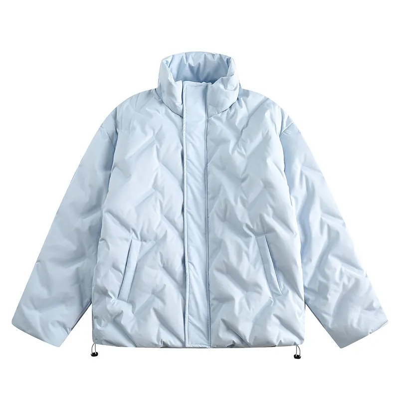 Pleated Simple Loose Solid Color Warm Cold-resistant Jacket Outdoor ...